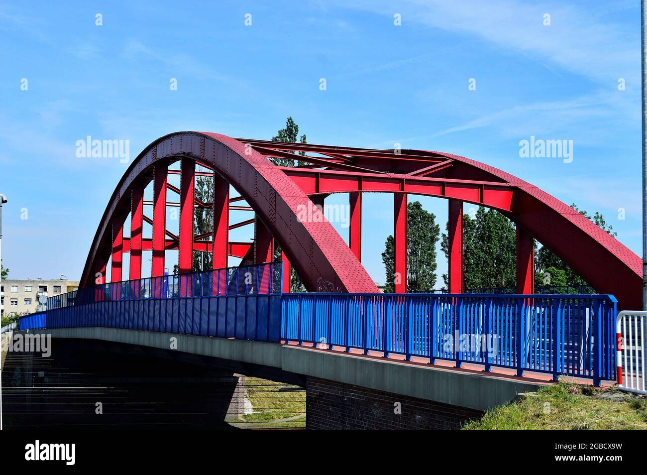 Road viaduct over the railroad tracks, transport. Summer Stock Photo ...