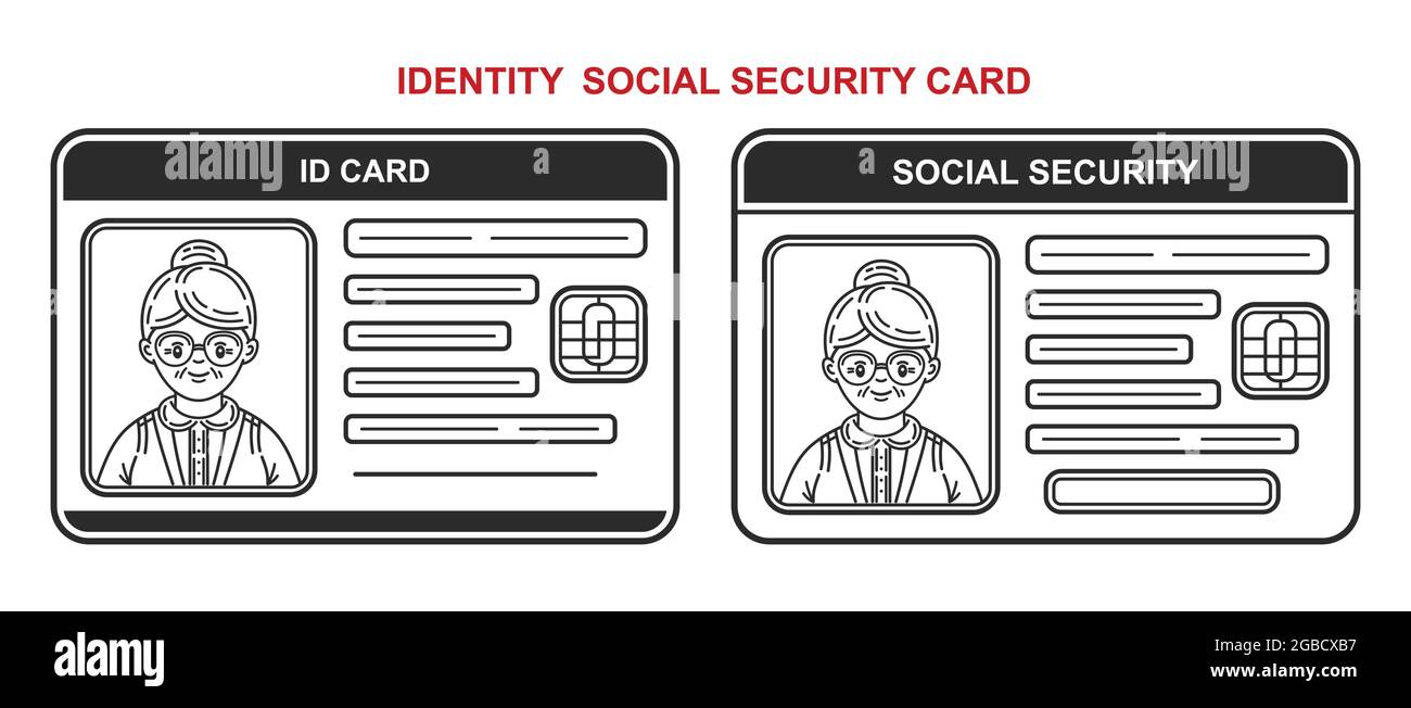 Social Security Card Stock Vector Images - Alamy