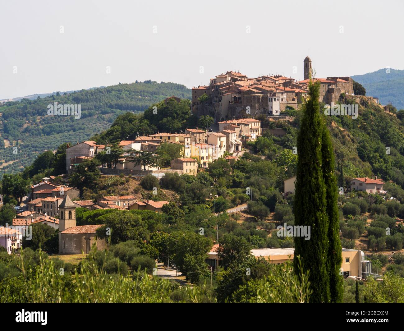 Italy, Tuscany, Grosseto, the Amiata mountain. The village of ...