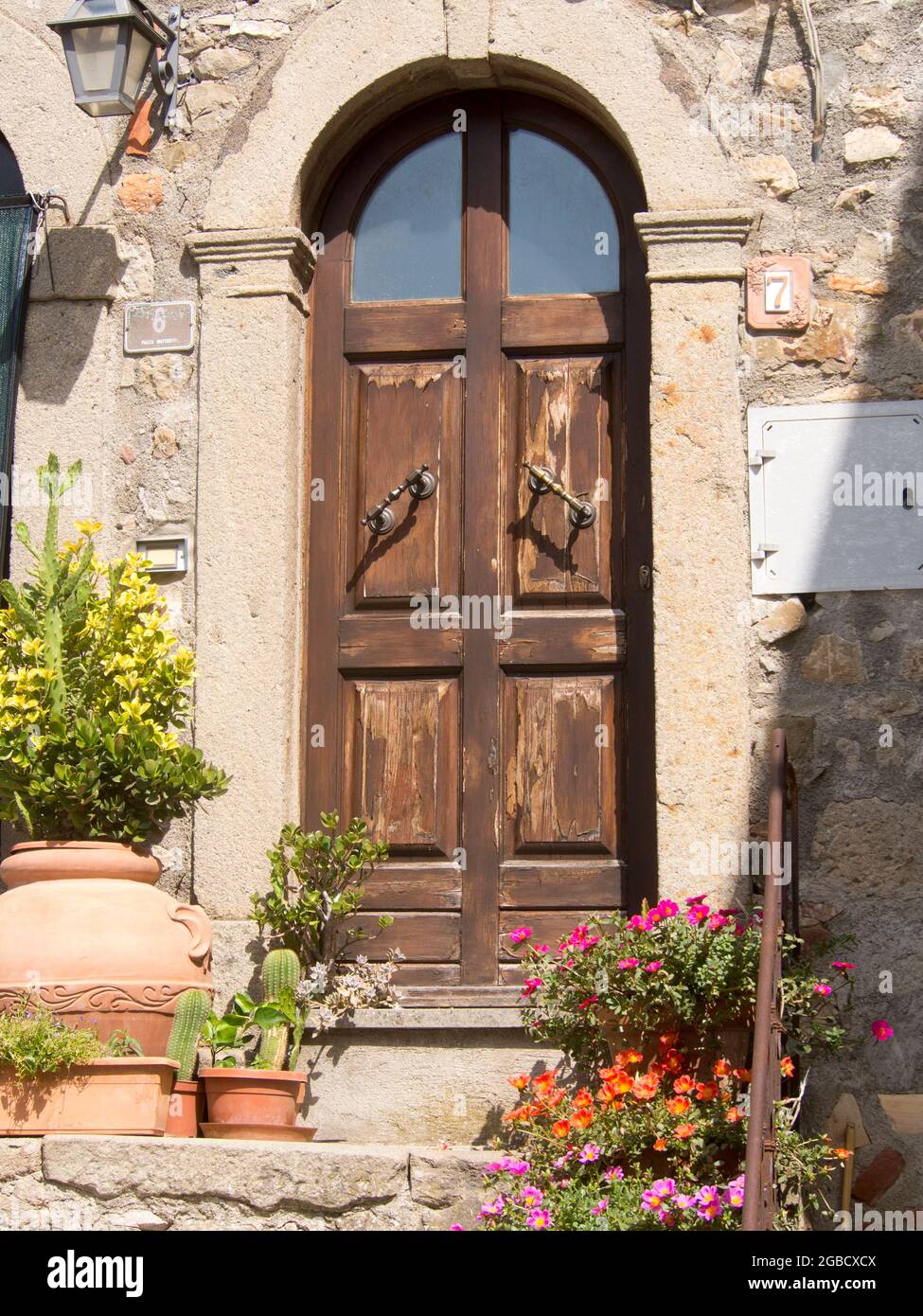 Italy, Tuscany, Grosseto, the Amiata mountain. The village of ...