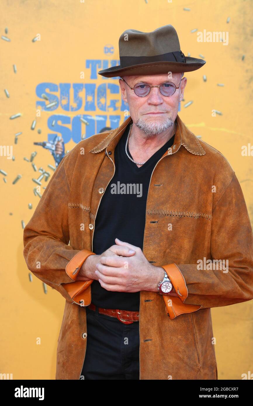 Michael Rooker at the The Suicide Squad Premiere at the Village Theater ...