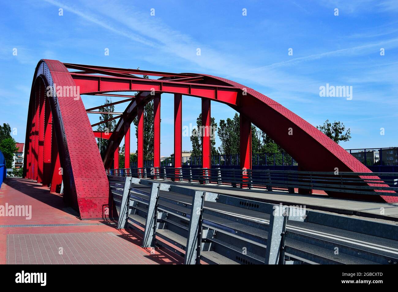 Road viaduct over the railroad tracks, transport. Summer Stock Photo ...