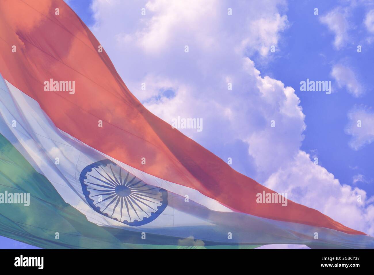 Indian Flag Waving in the Air Stock Photo - Alamy