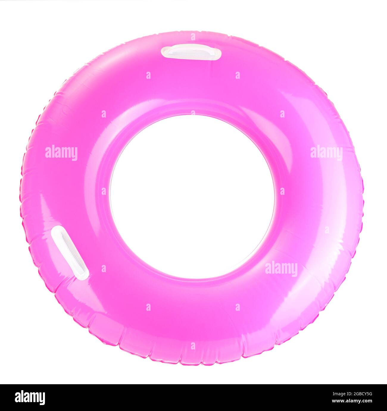 pink life ring isolated on white Stock Photo - Alamy