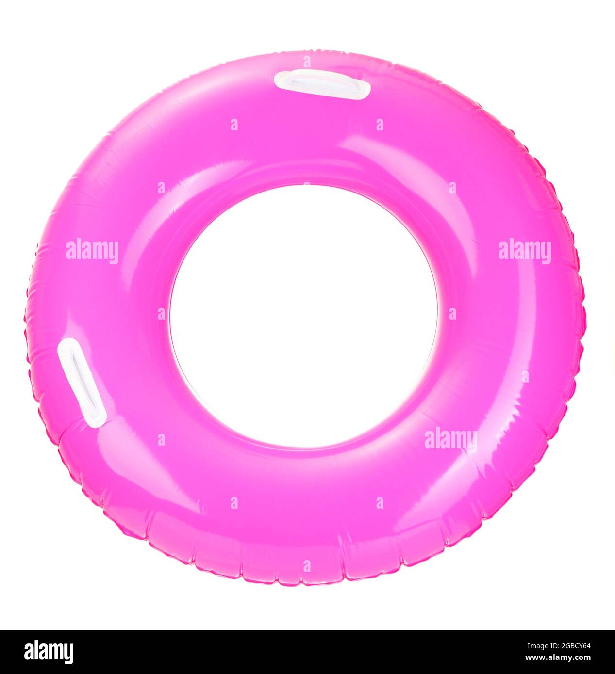 pink life ring isolated on white Stock Photo - Alamy