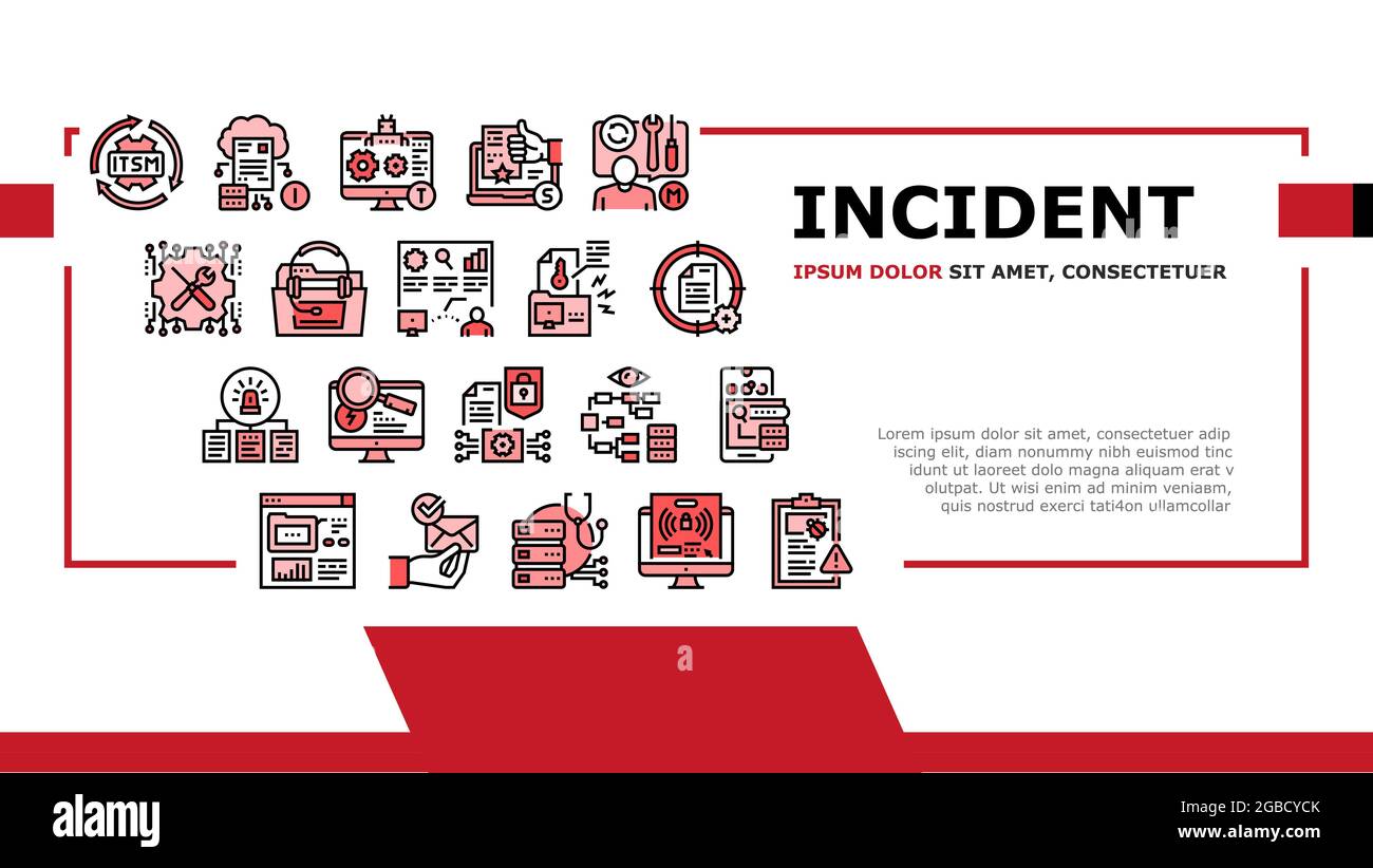 Incident Management Landing Header Vector Stock Vector Image & Art - Alamy