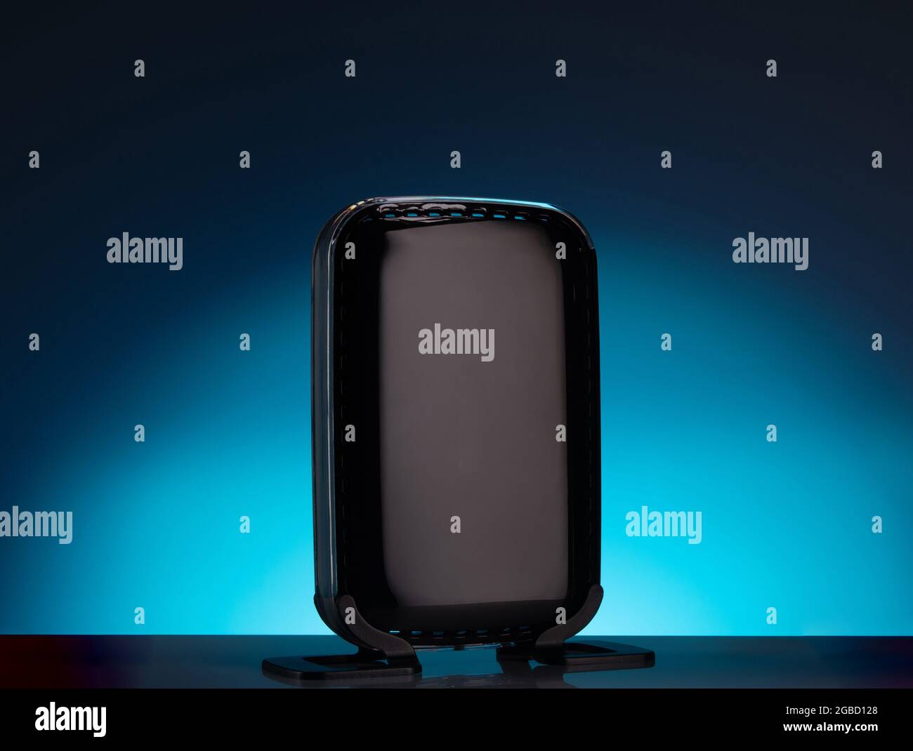 Wireless WiFi Modem on a blue background Stock Photo - Alamy