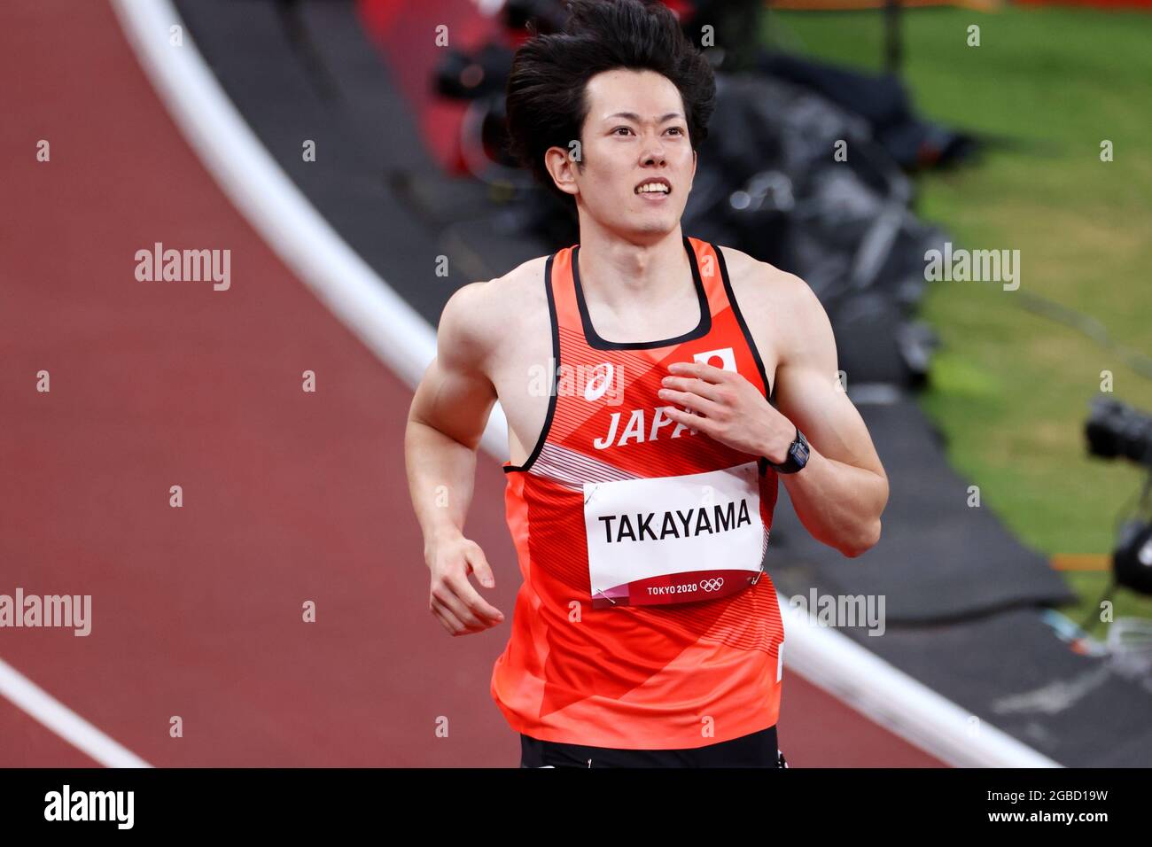 Tokyo, Japan. August 03 2021: Tokyo, Japan. 3rd Aug, 2021. Shunya Takayama (JPN) Athletics : Men ...