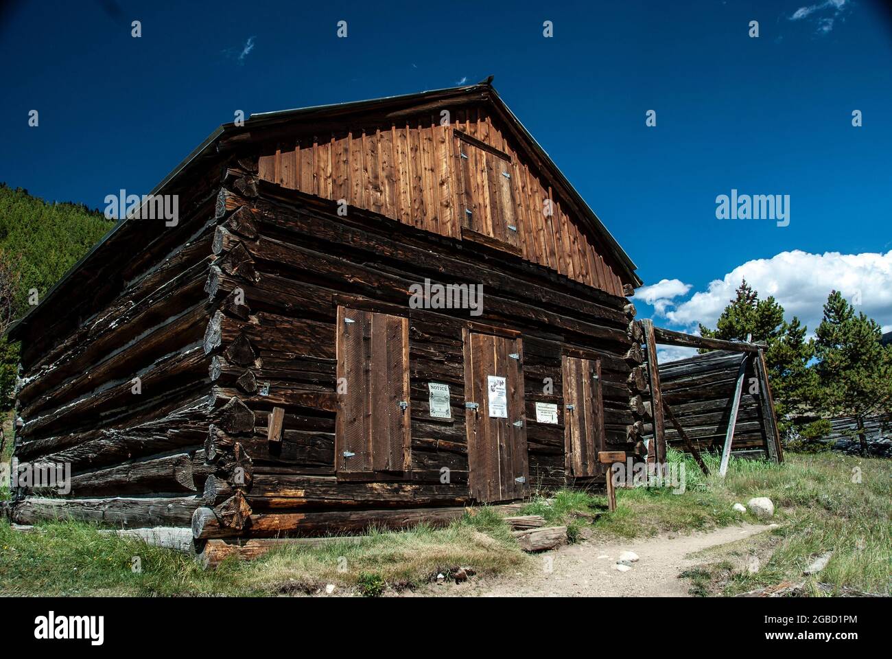 Barn at Independence ghost town, Rt. 82 east of Aspen, Colorado Stock ...