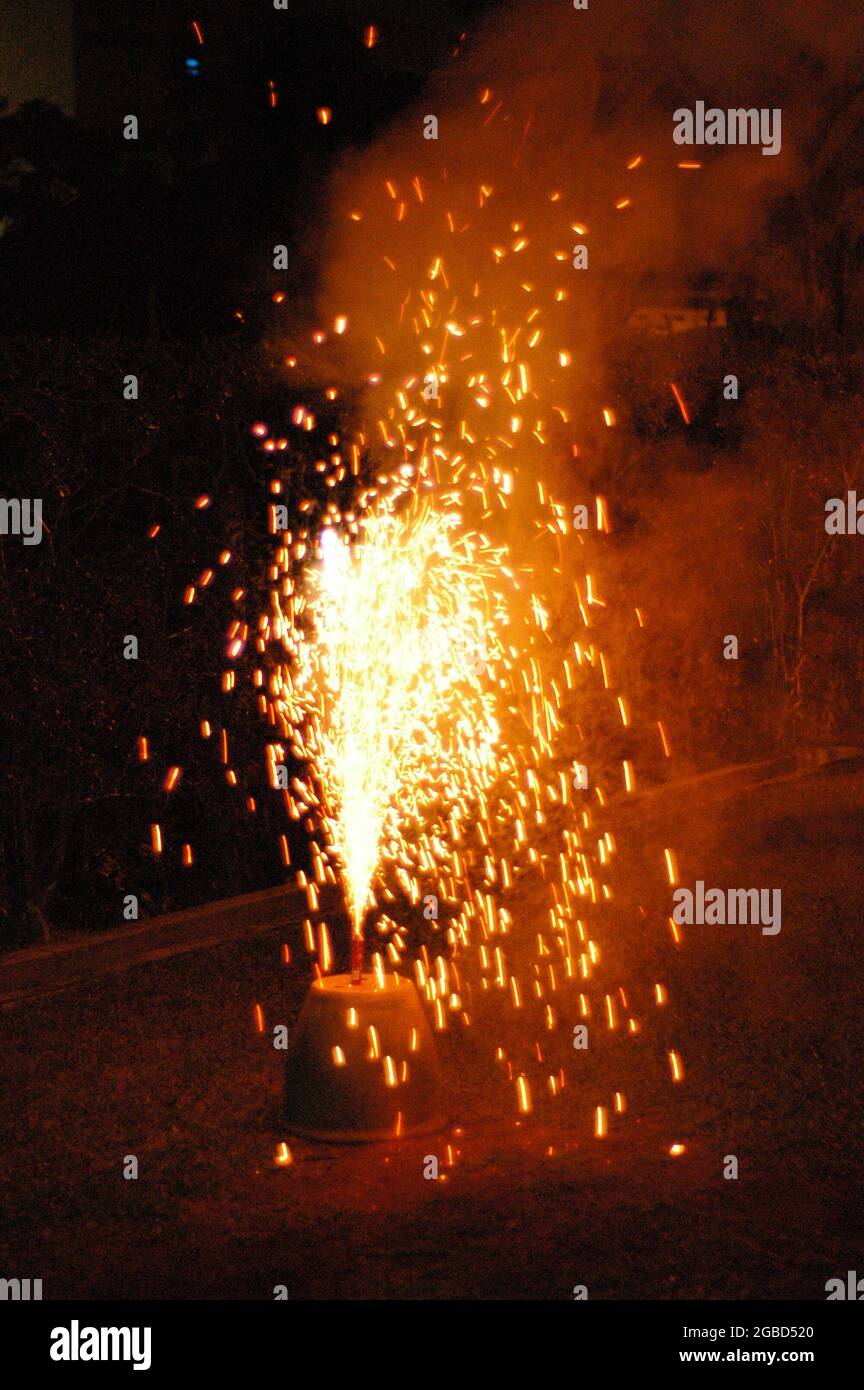 Fireworks during Chinese New Year Stock Photo - Alamy