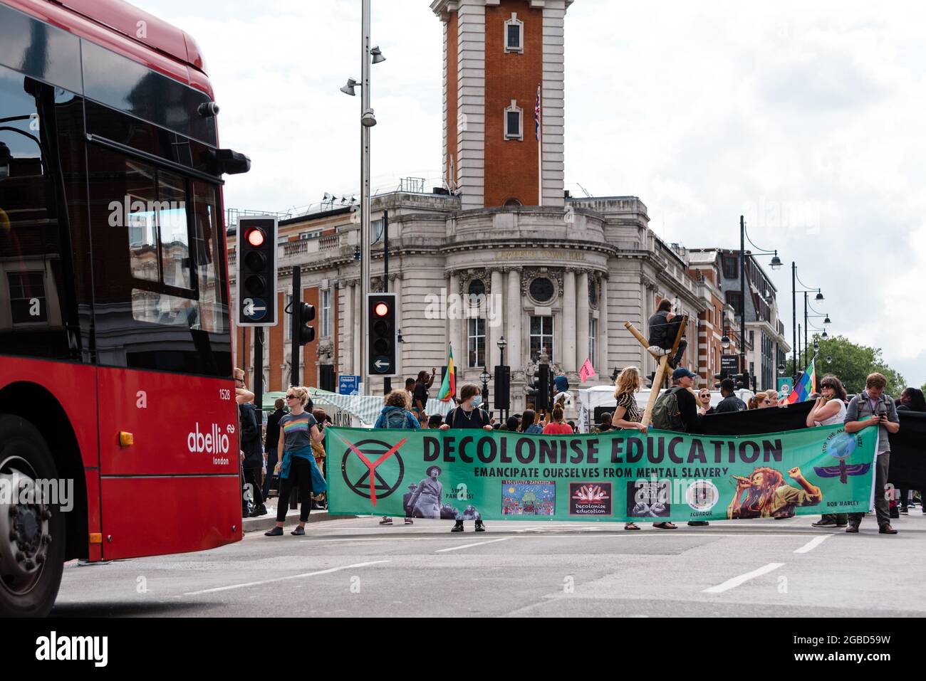 London, UK. 1 August 2021. Pan-African Reparation Rebellion Groundings ...