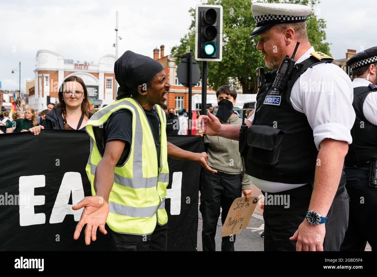 London, UK. 1 August 2021. Pan-African Reparation Rebellion Groundings ...