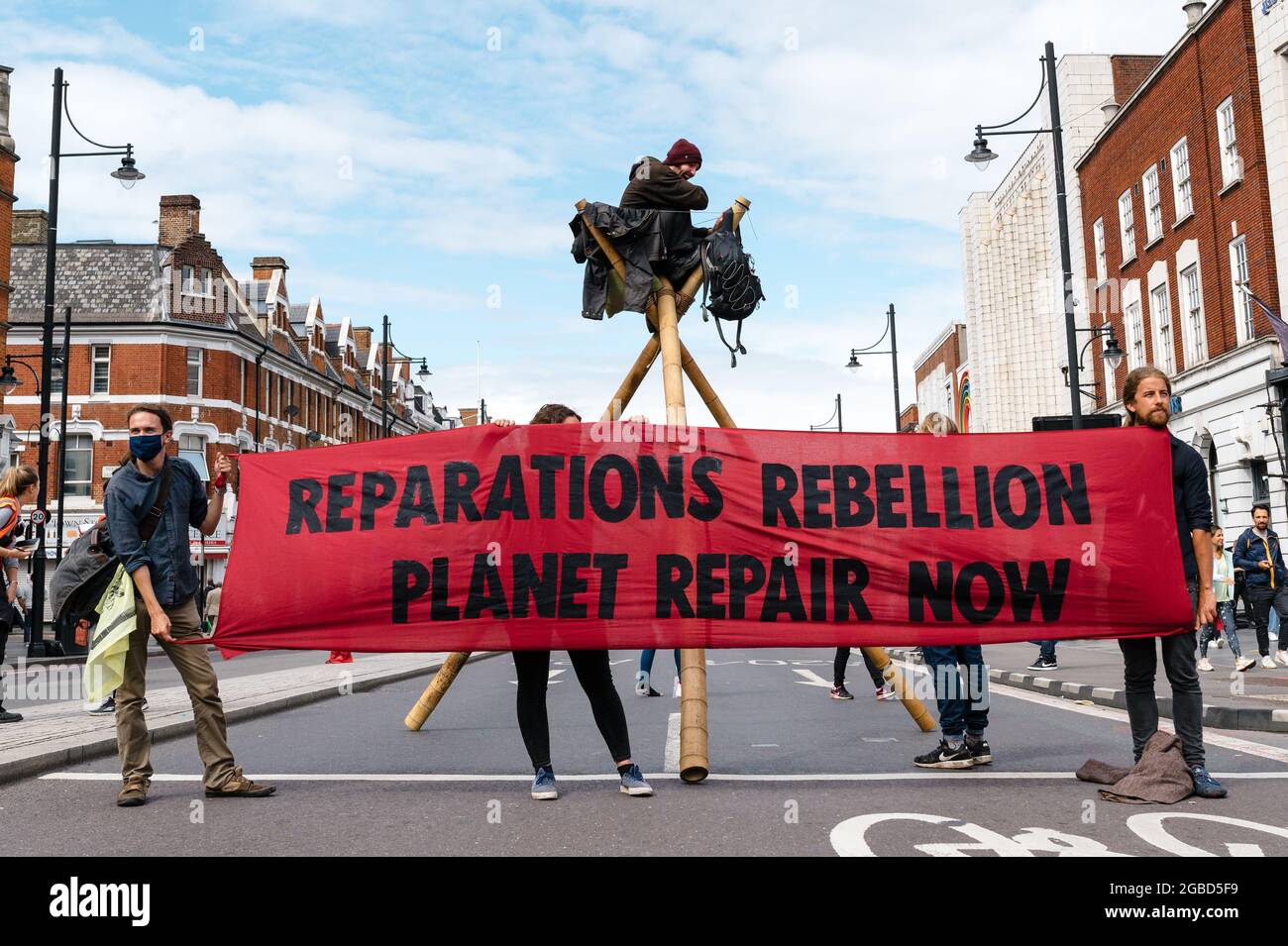 London, UK. 1 August 2021. Pan-African Reparation Rebellion Groundings ...