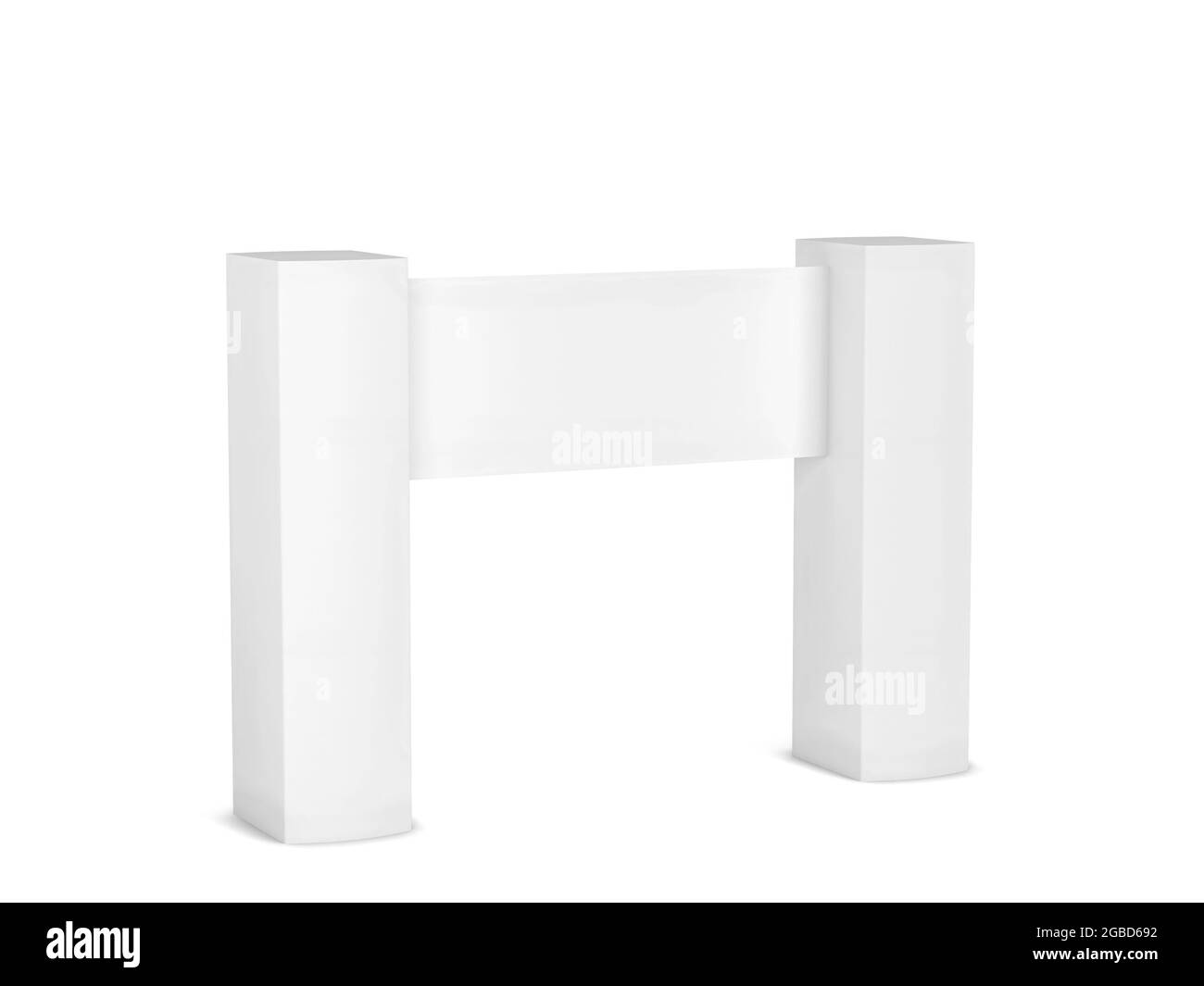 Blank event arch mockup. 3d illustration isolated on white background ...