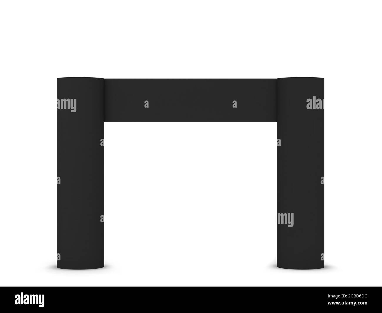 Blank event arch mockup. 3d illustration isolated on white background ...