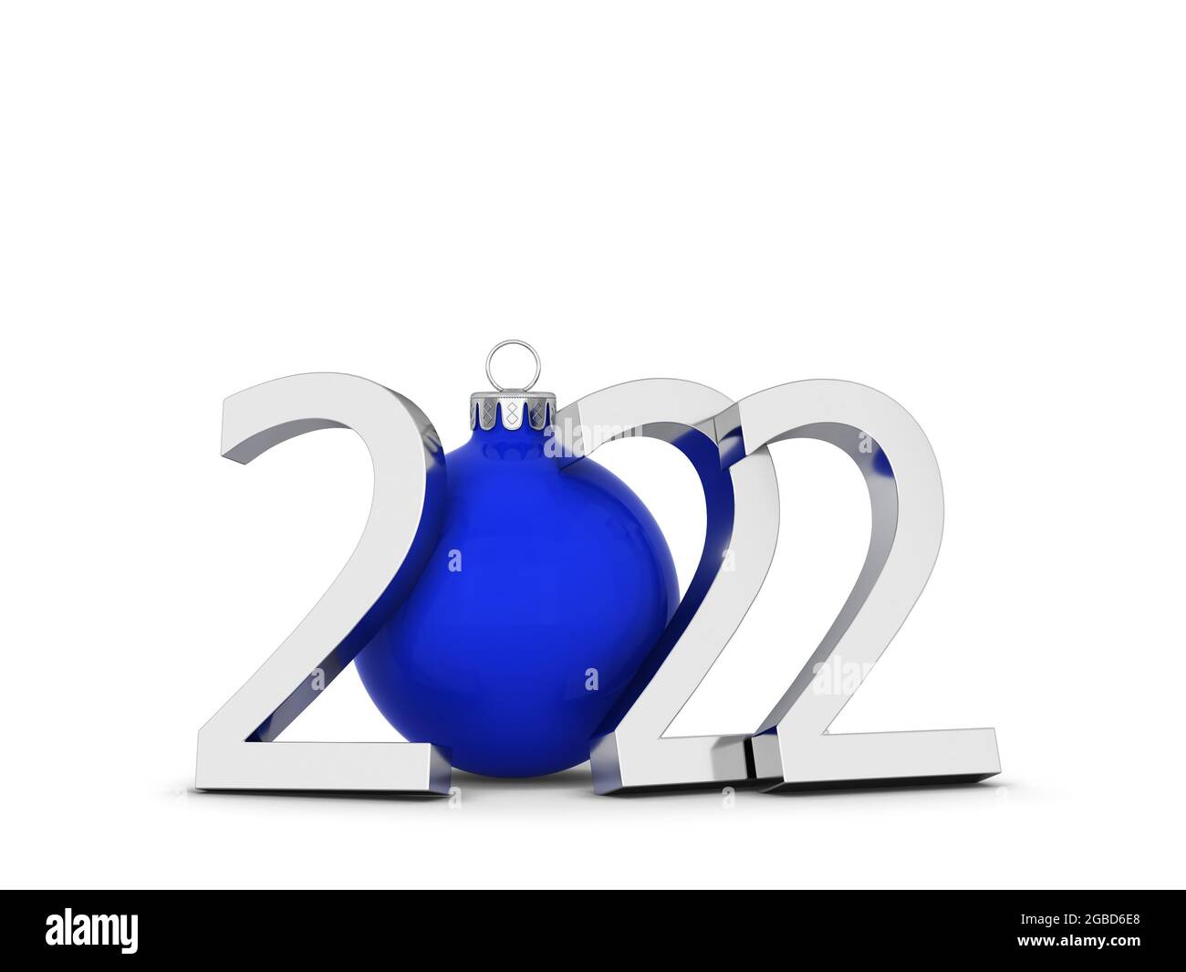 2022 year text sign. 3d illustration isolated on white background Stock ...