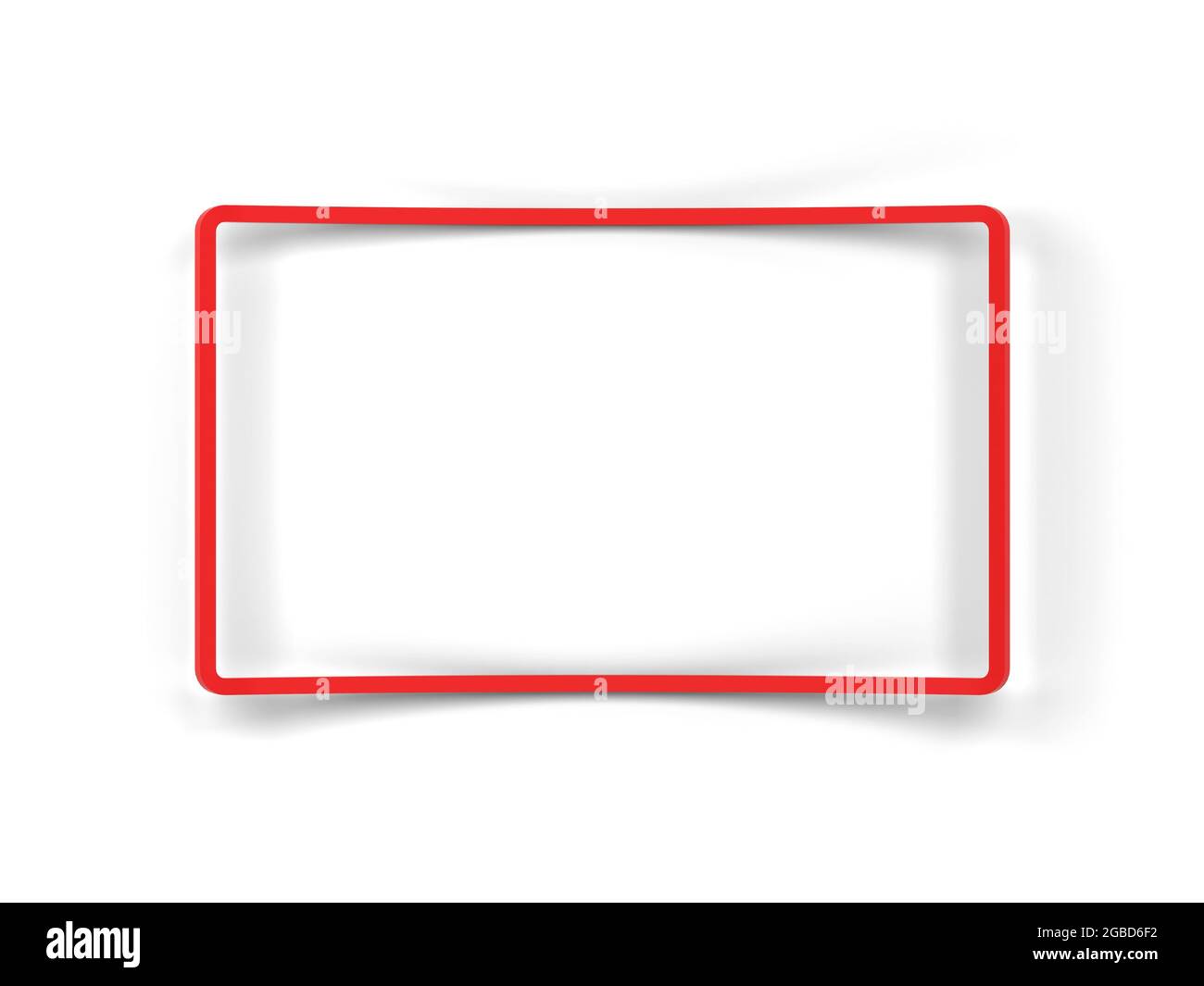 Simple frame. 3d illustration isolated on white background Stock Photo ...