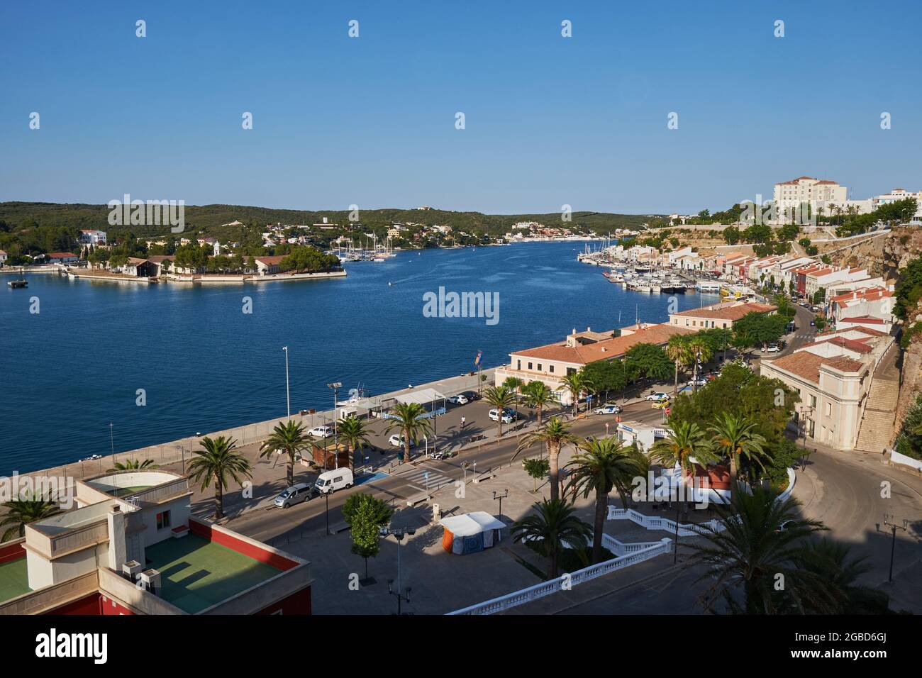 Port menorca boats hi-res stock photography and images - Alamy