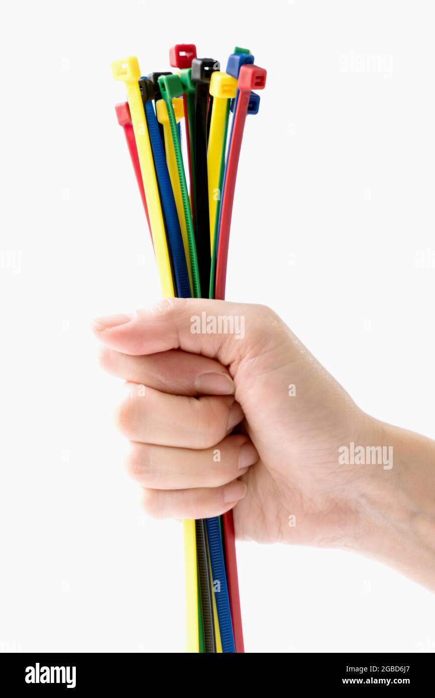 Plastic hand ties hi-res stock photography and images - Alamy