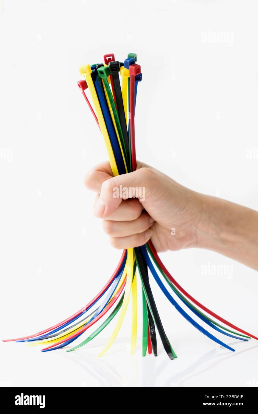 Plastic hand ties hi-res stock photography and images - Alamy