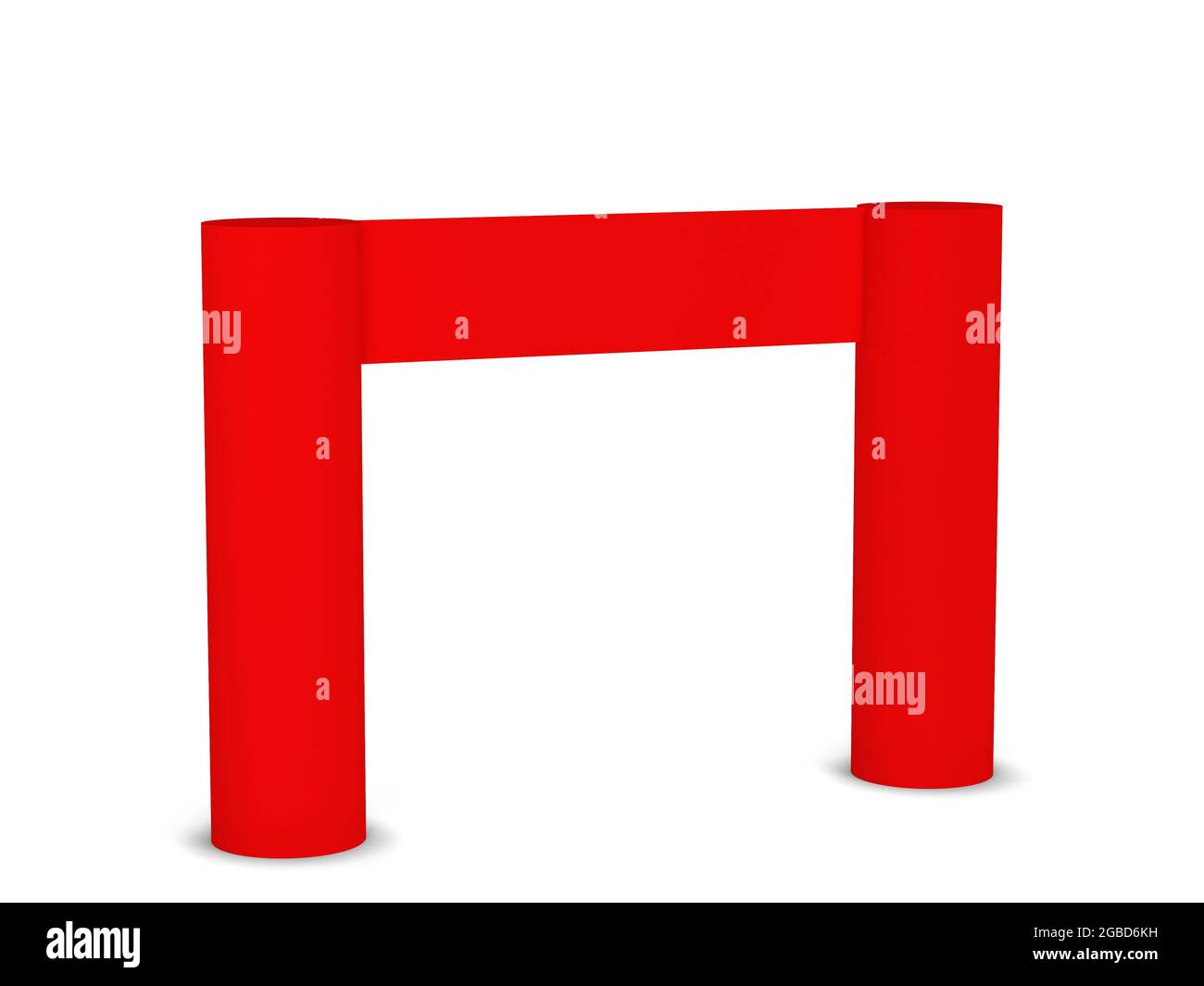 Blank event arch mockup. 3d illustration isolated on white background ...