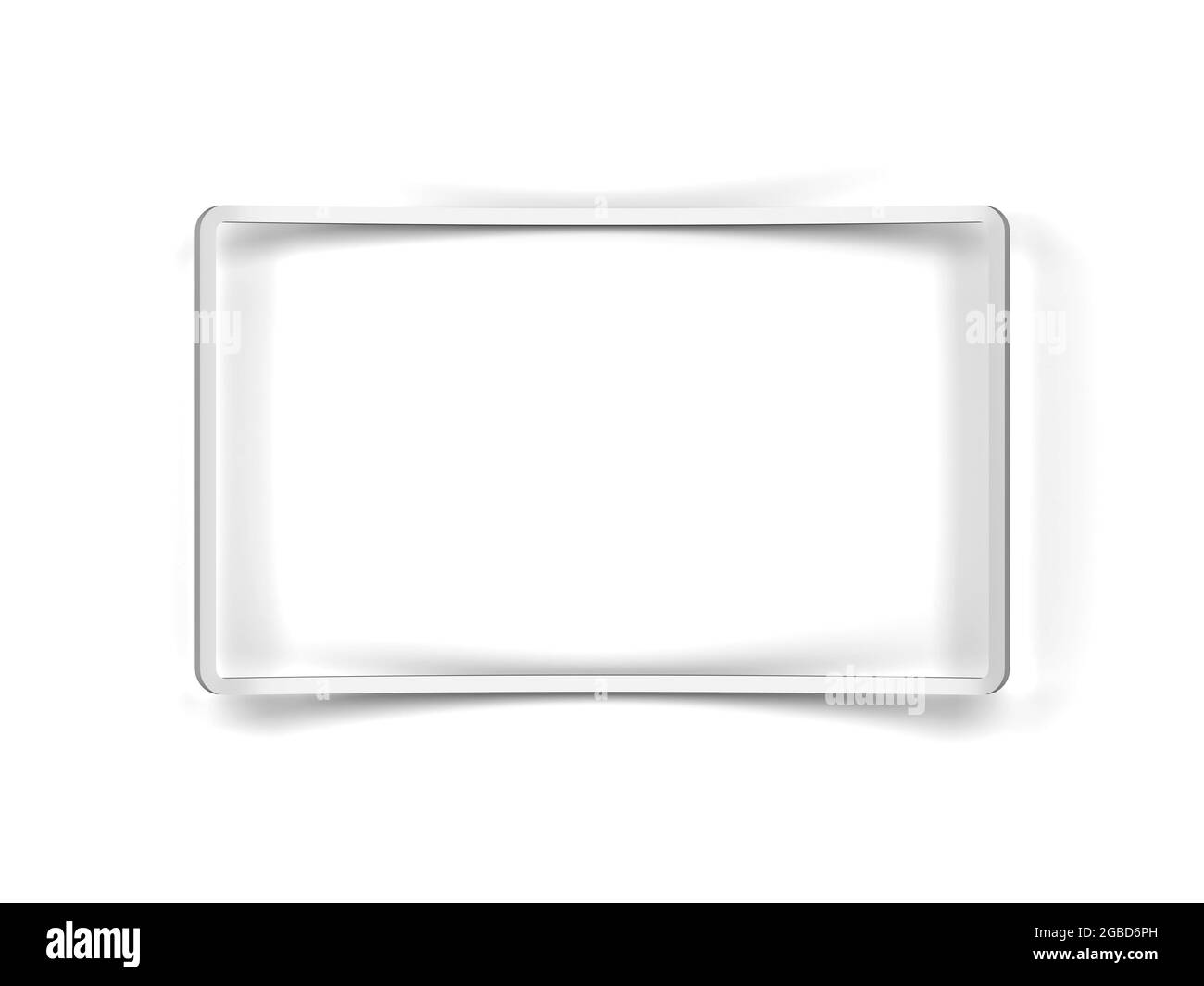 Simple frame. 3d illustration isolated on white background Stock Photo ...