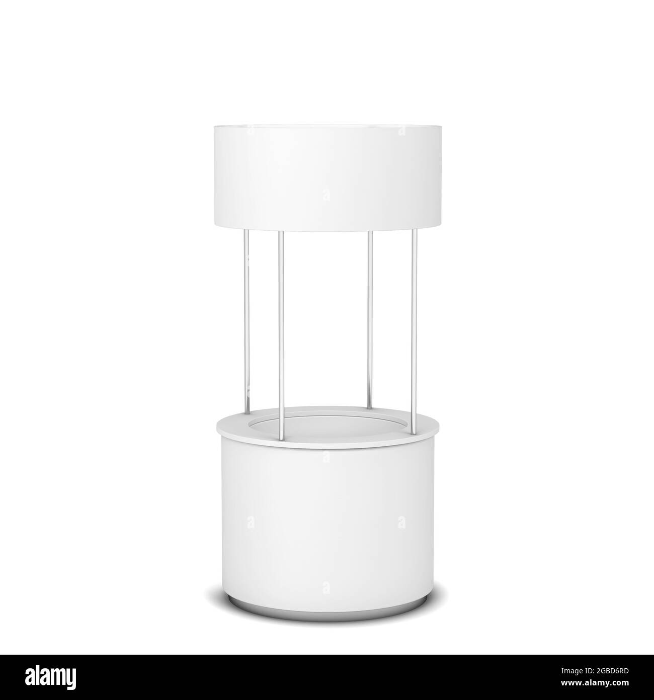Round promotional counter. 3d illustration isolated on white background ...