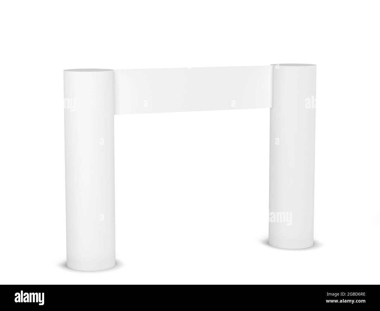 Blank event arch mockup. 3d illustration isolated on white background ...