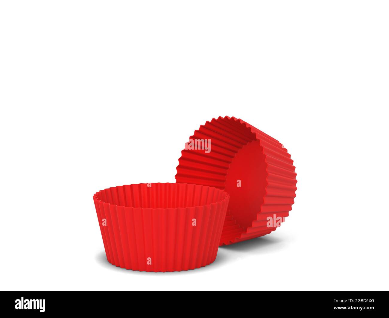 Blank cupcake silicon form. 3d illustration isolated on white ...