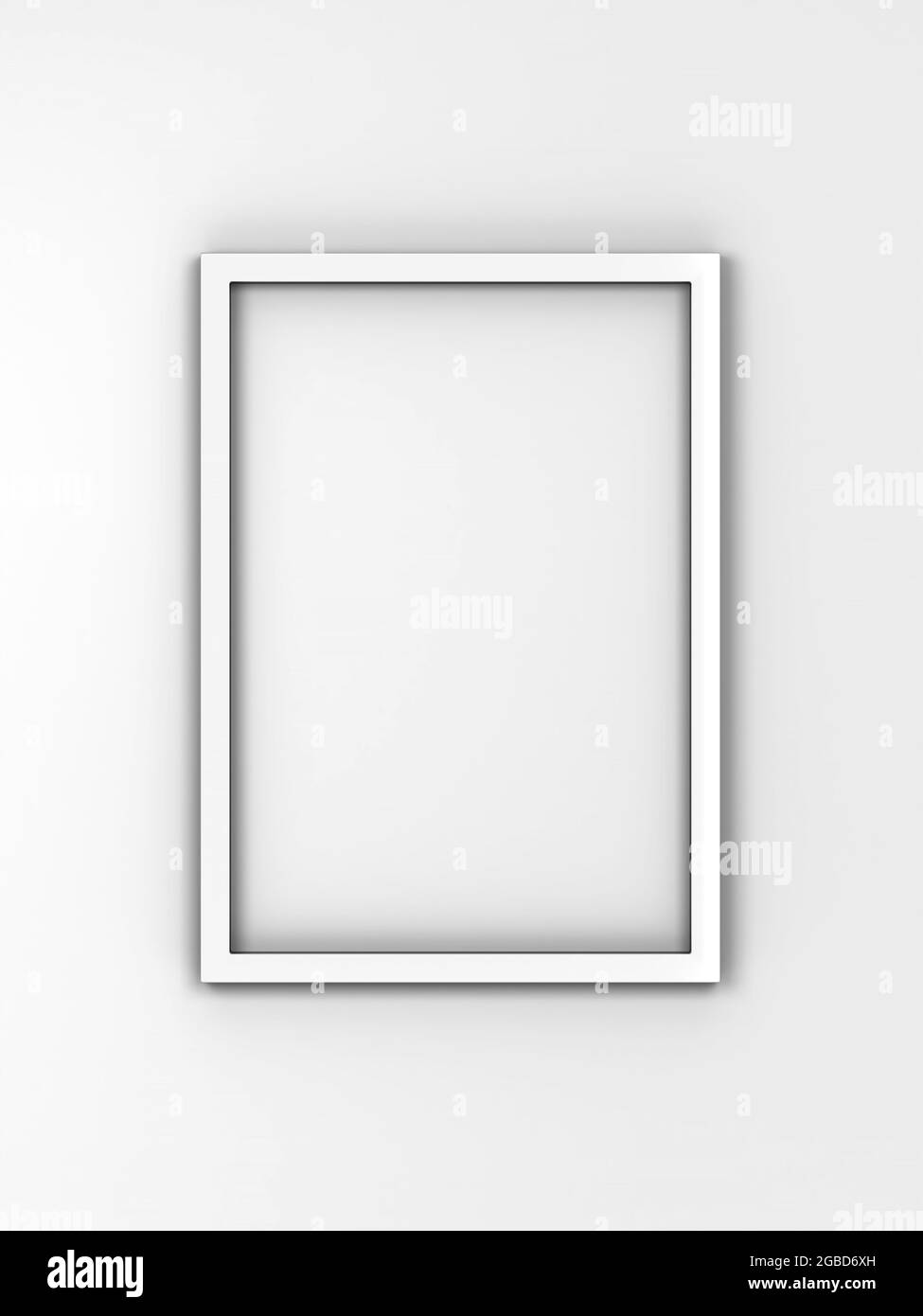 Simple frame. 3d illustration isolated on white background Stock Photo ...