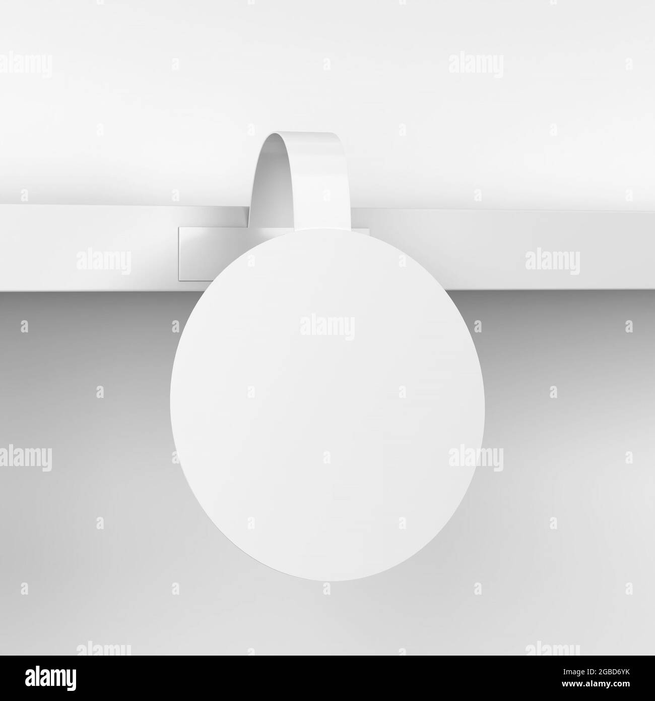 Blank market wobbler mockup. 3d illustration on gray background Stock Photo - Alamy