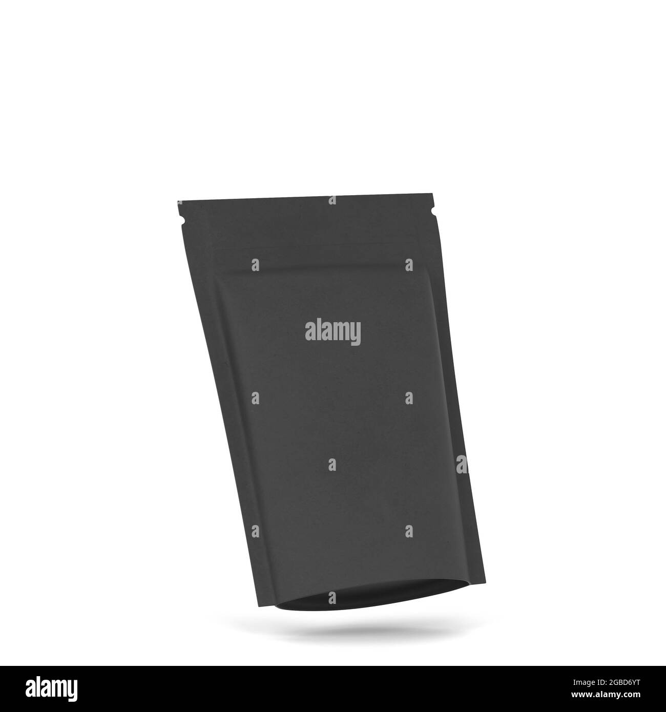 Blank zipper package mockup. 3d illustration isolated on white ...