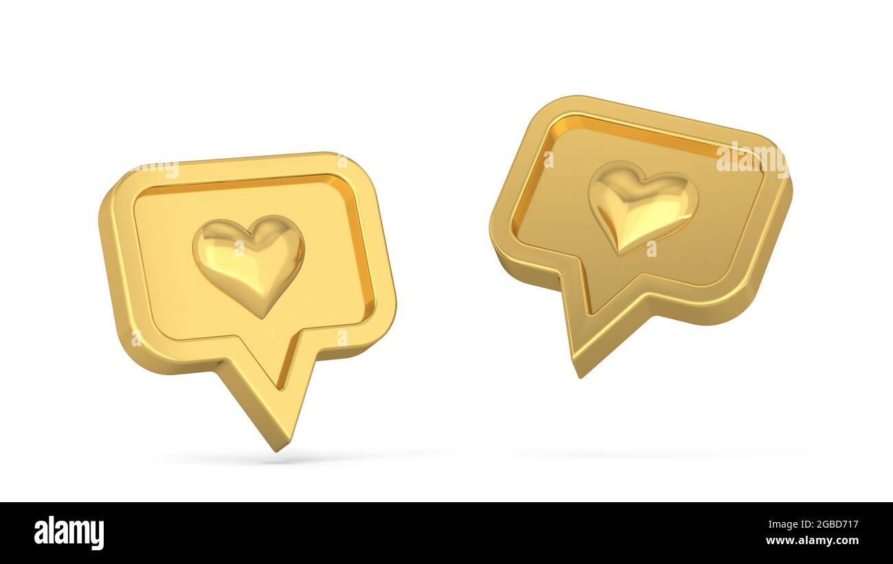 Like notification icon. 3d illustration isolated on white background ...