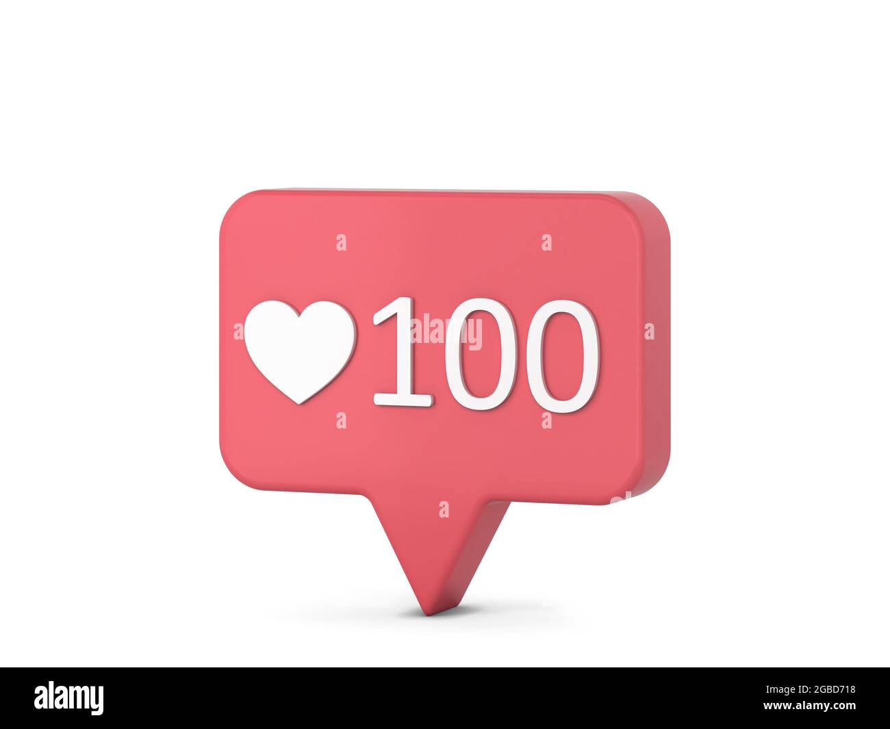 Like notification icon. 3d illustration isolated on white background ...