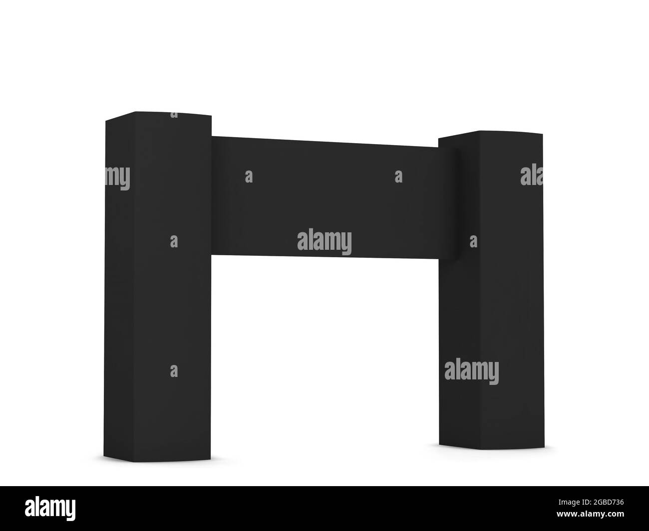 Blank event arch mockup. 3d illustration isolated on white background ...