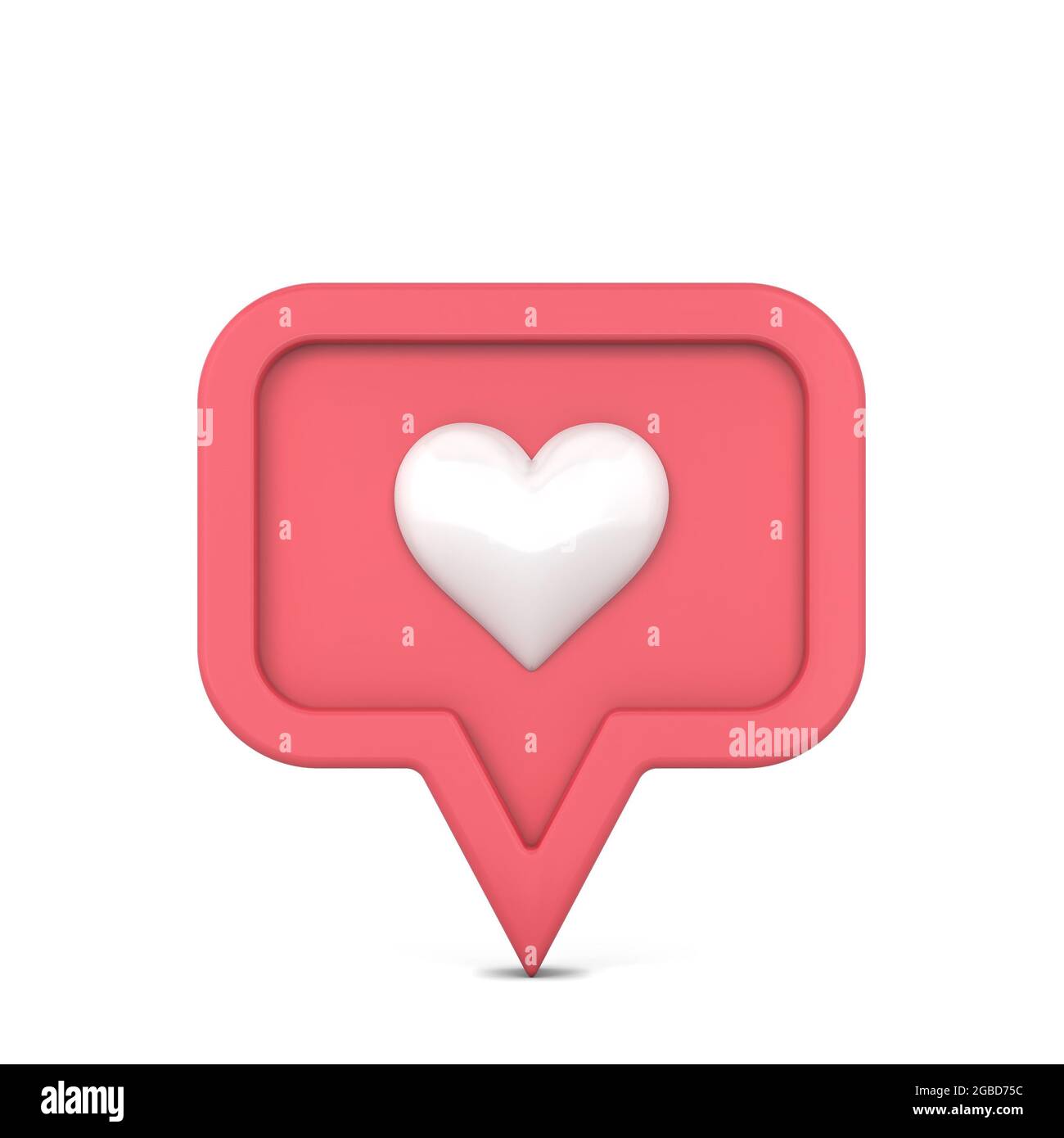 Like notification icon. 3d illustration isolated on white background ...