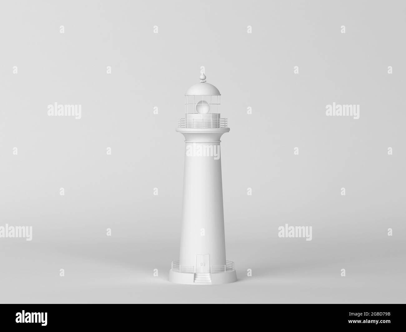 Lighthouse. Minimal scene. 3d illustration Stock Photo - Alamy