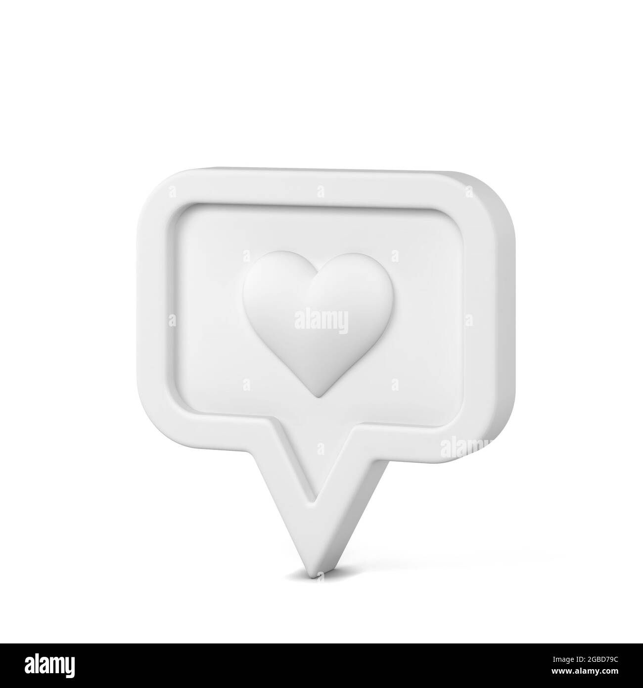 Like notification icon. 3d illustration isolated on white background ...