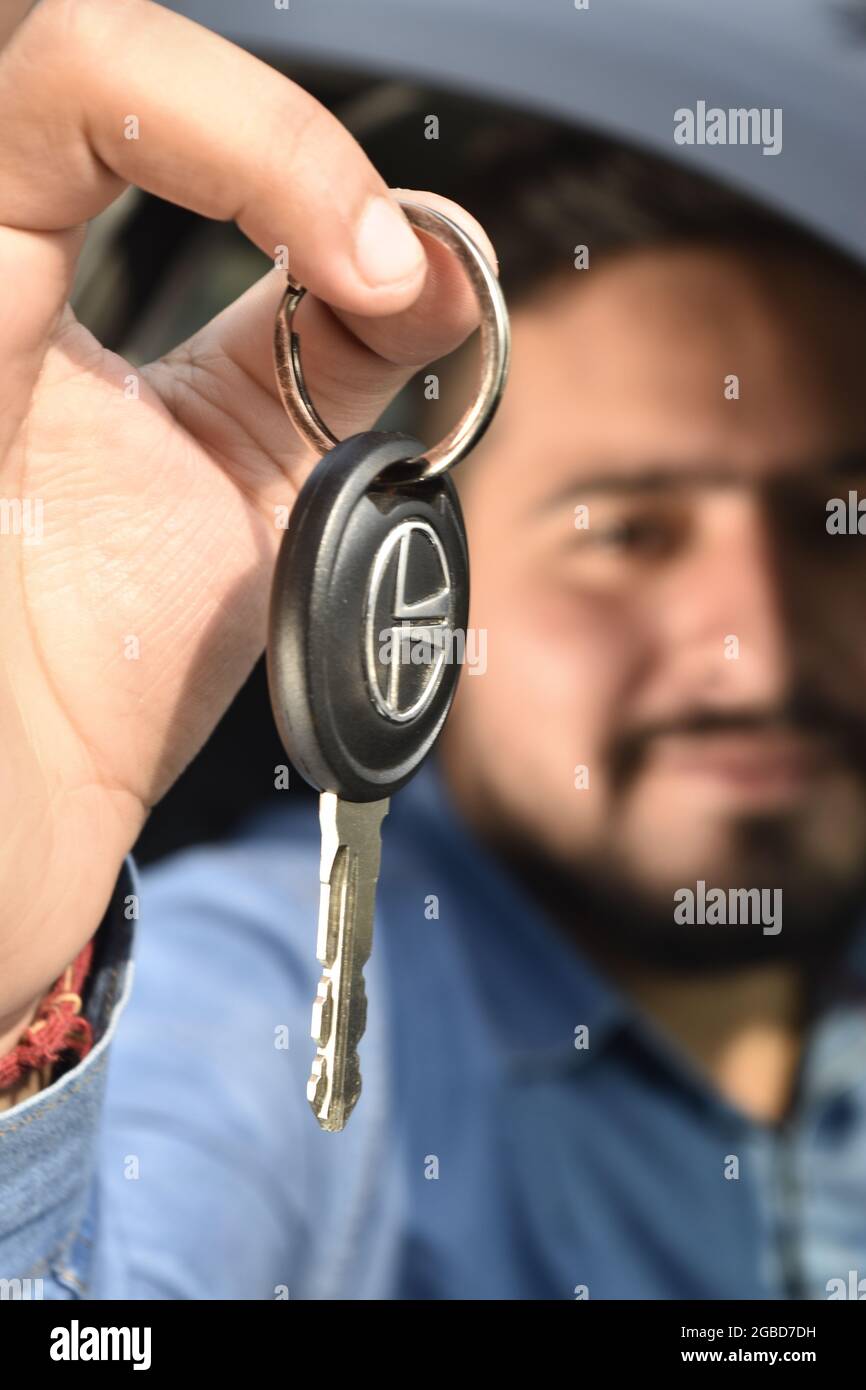 Driver Showing Tata Car Key Stock Photo - Alamy