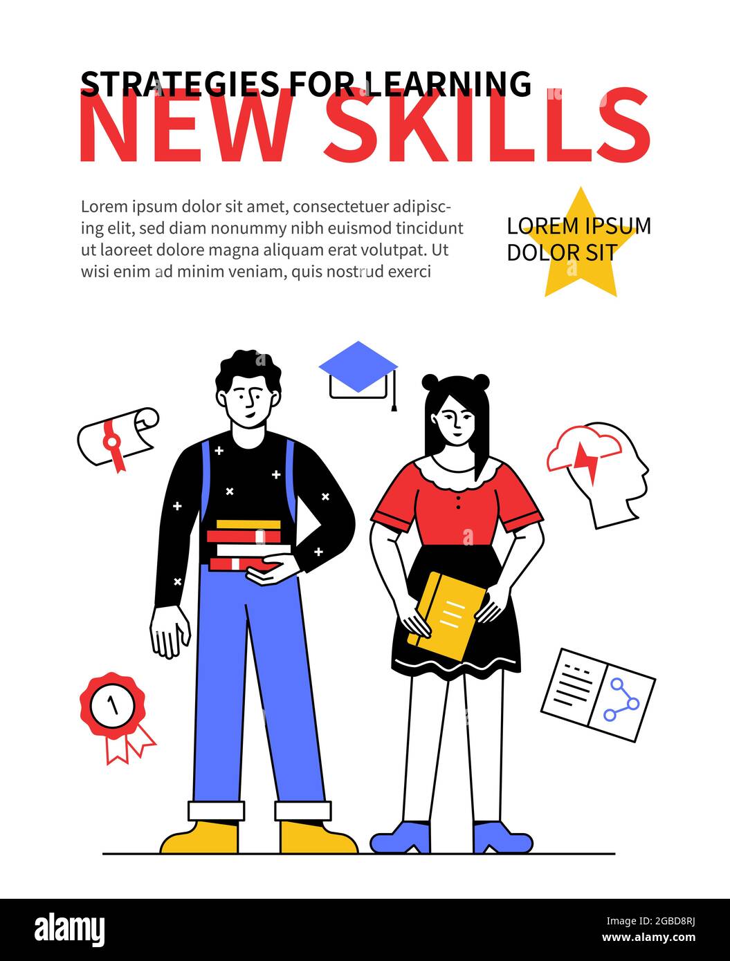 Learn a new skill Stock Vector Images - Alamy