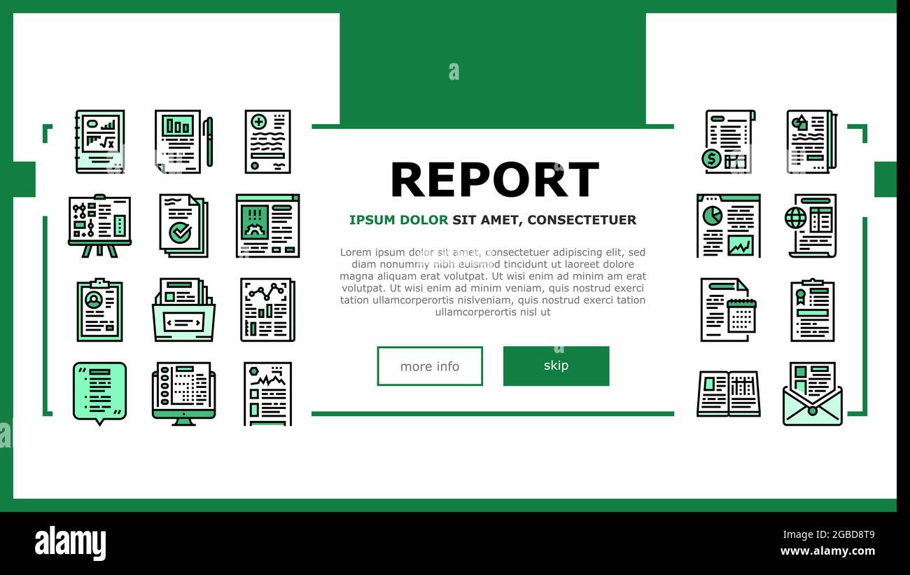 Reports Documentation Landing Header Vector Stock Vector Image & Art ...