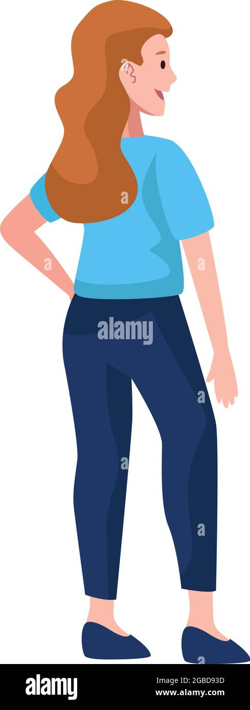 woman standing character Stock Vector Image & Art - Alamy