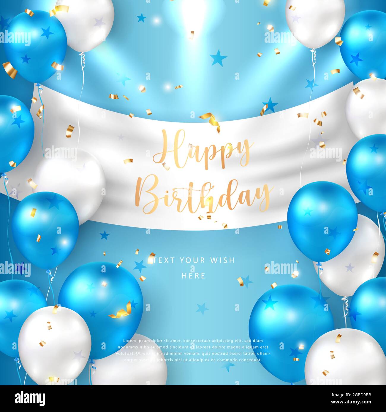 Silver And Blue Banner