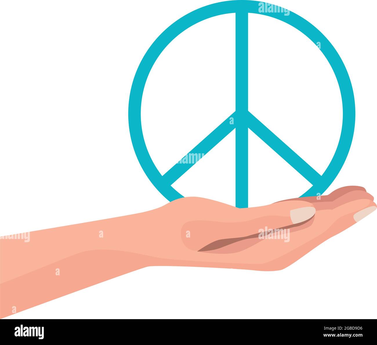 hand lifting peace symbol Stock Vector Image & Art - Alamy