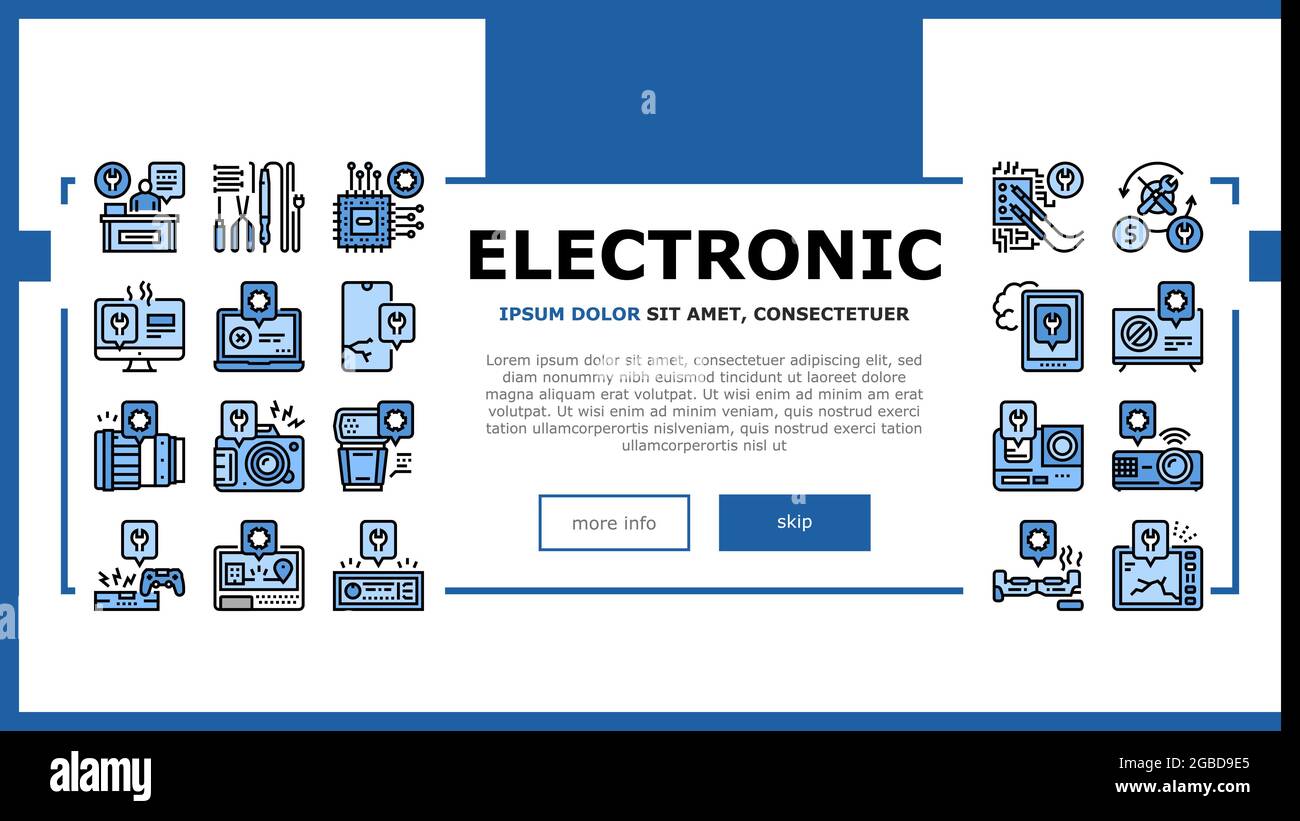 Electronic Repair Landing Header Vector Stock Vector Image & Art - Alamy