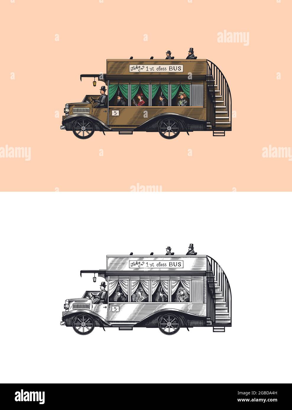 Victorian poster london Stock Vector Images - Alamy