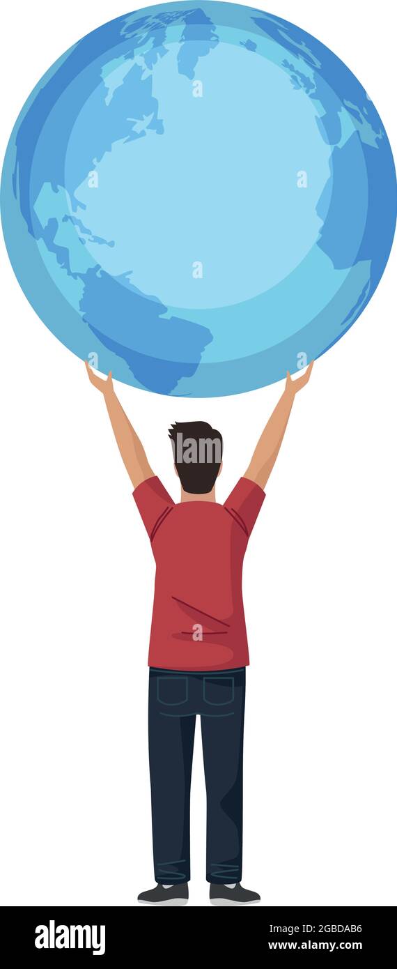 pacifist lifting planet earth Stock Vector Image & Art - Alamy