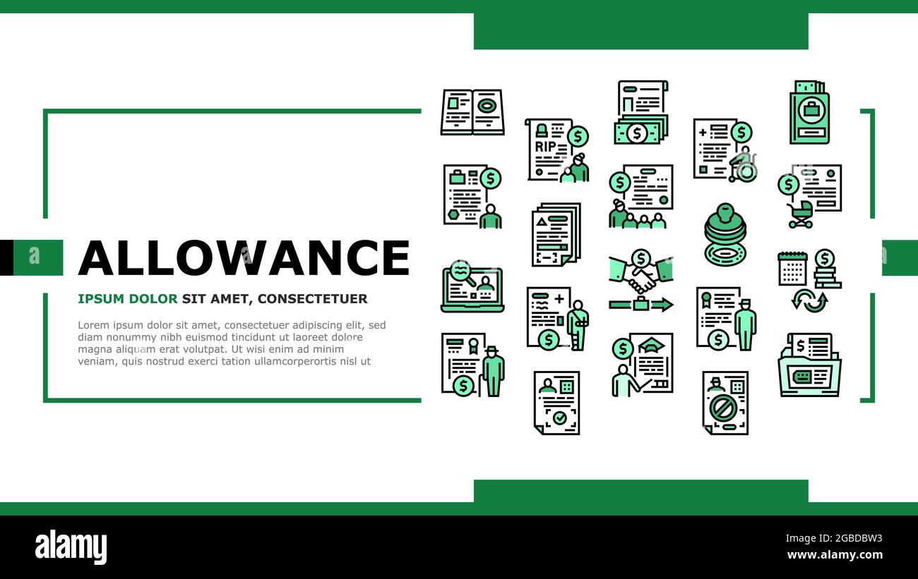 Allowance Finance Help Landing Header Vector Stock Vector Image & Art ...