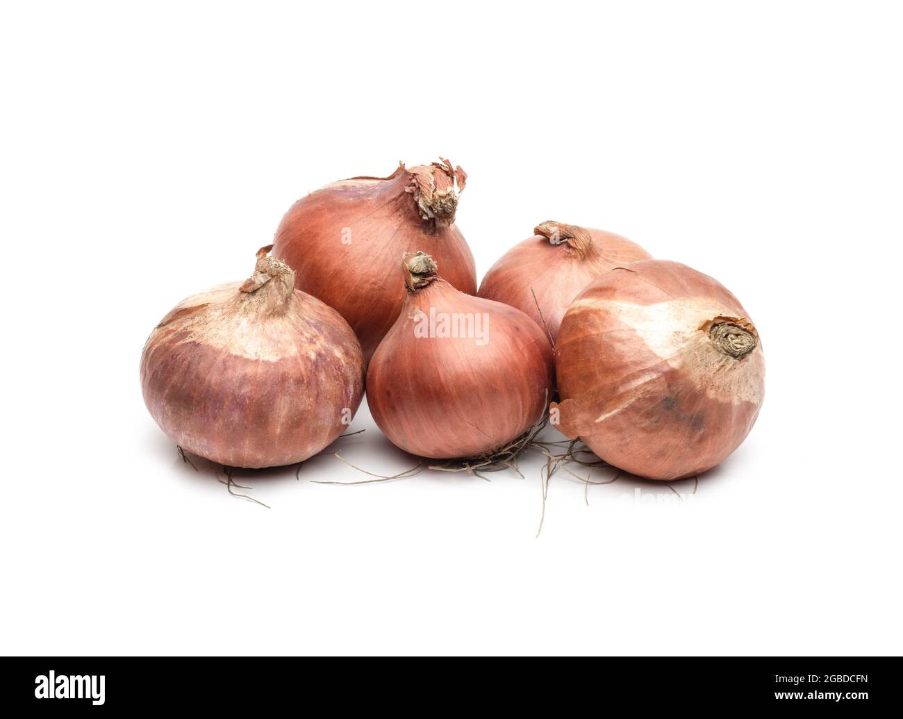 Fresh ripe onion heap close up on isolated white background Stock Photo ...