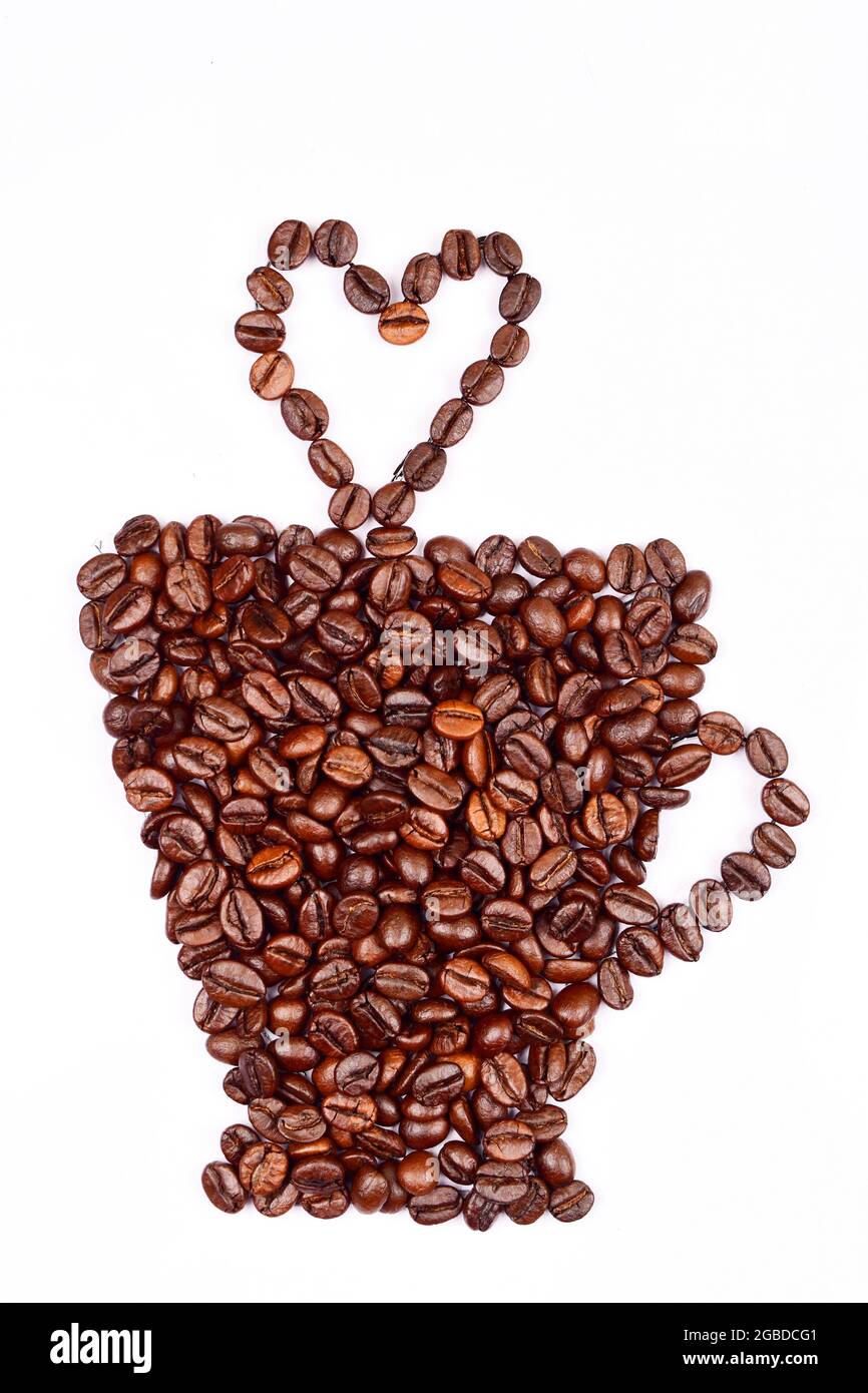 Heart made roasted coffee hi-res stock photography and images - Alamy